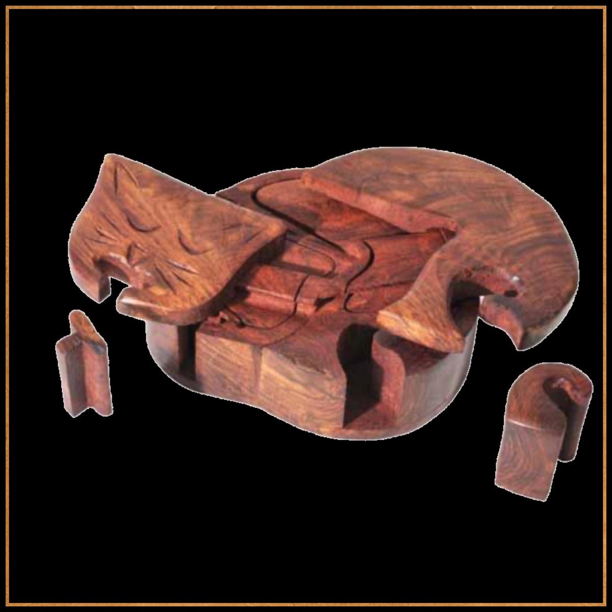 Wood Cat Puzzle Box – Blossom Buffalo